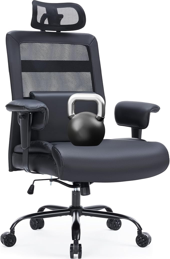 Amazon.com: 500lbs Big and Tall Office Chair, Plus Size Computer Chair ...