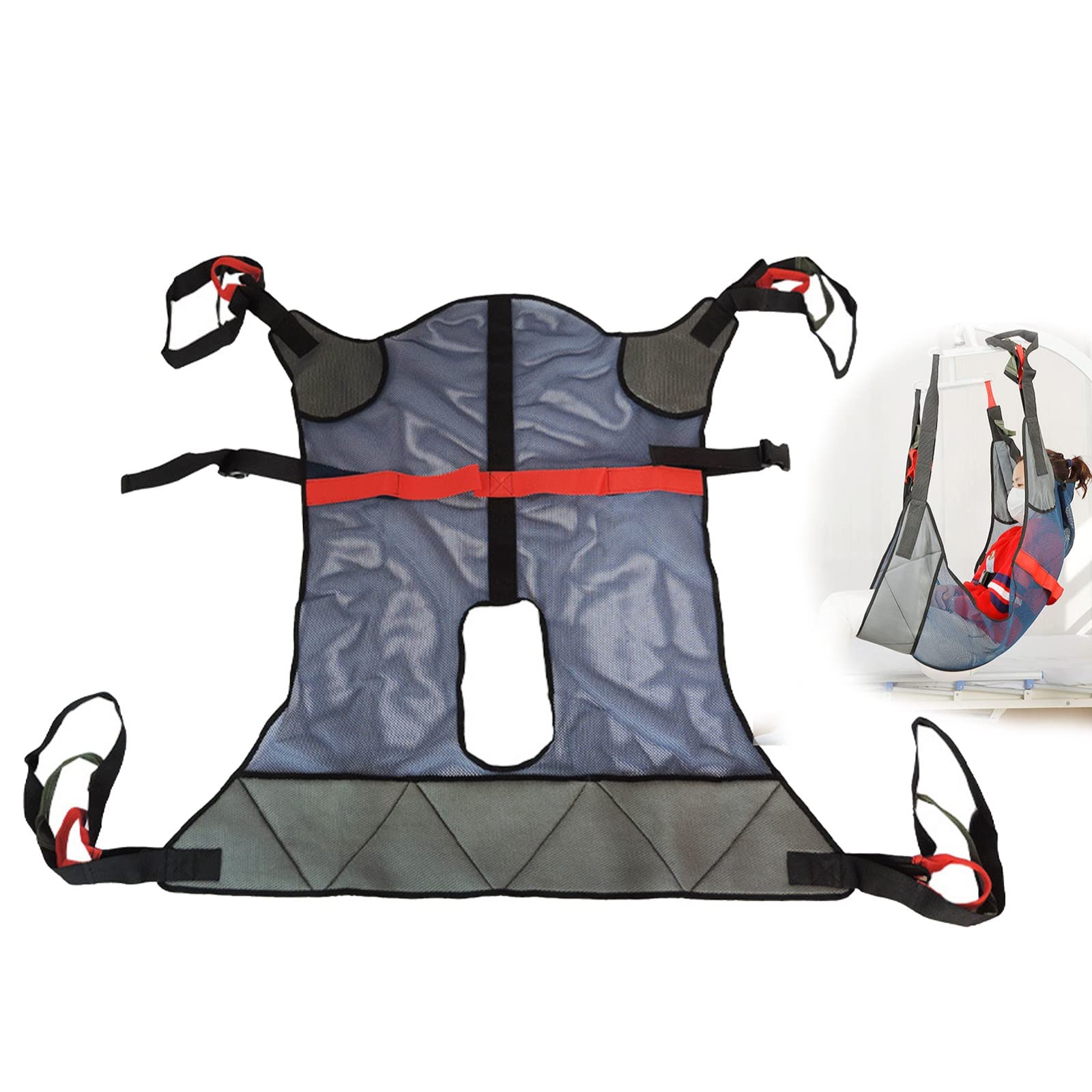 Buy Hoist Toileting Sling,Patient Lifter Heavy Duty Transfer Belt,Full ...