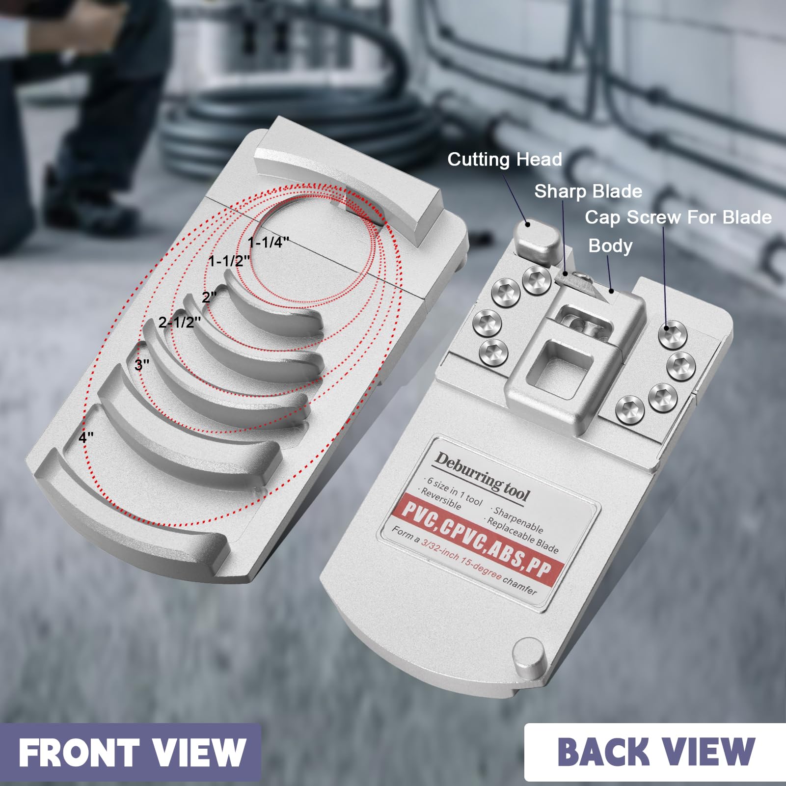 Snapklik.com : Deburring Tool For PVC Pipe, Professional Plastic Pipe ...