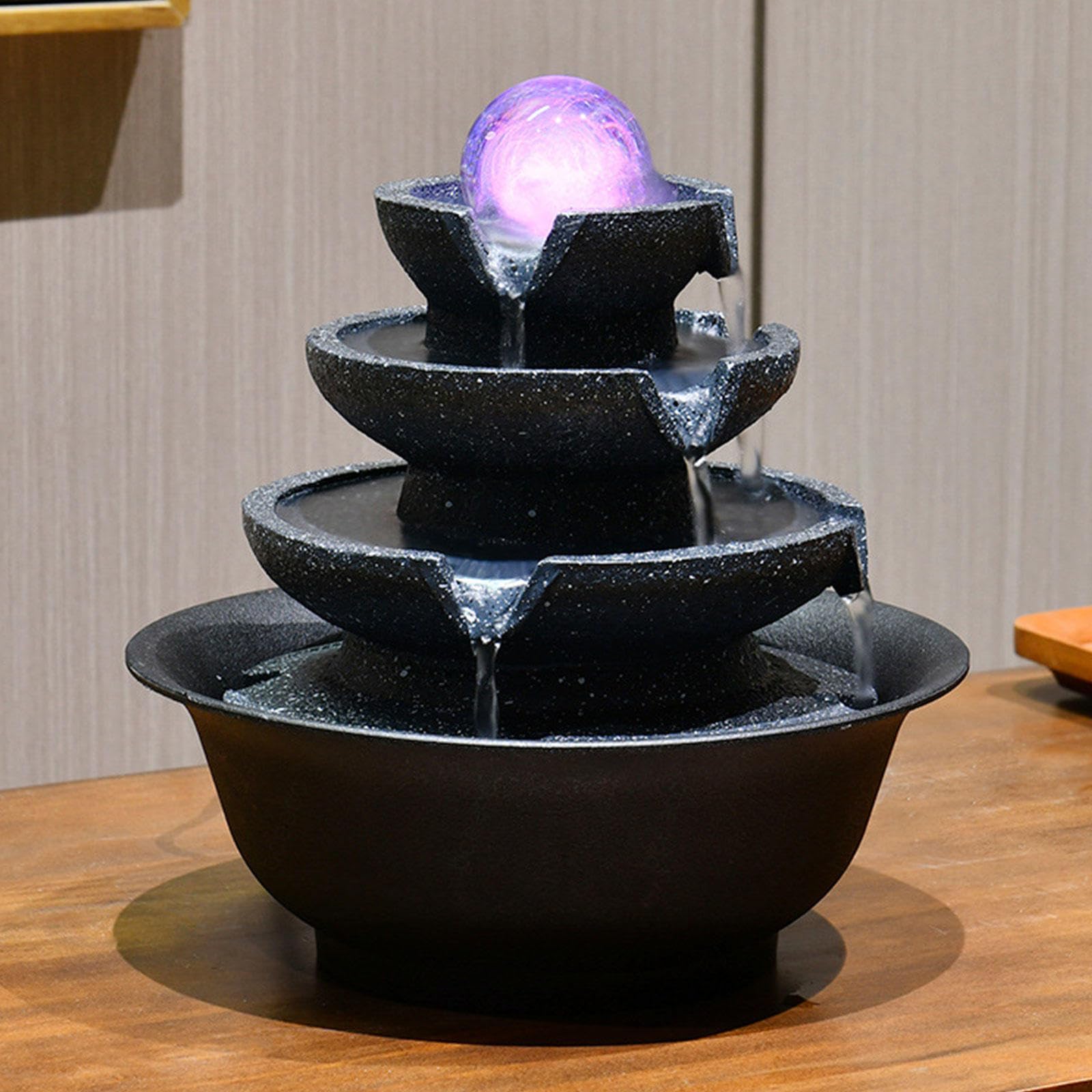 Desk Fountains With Balls Ceramic Tabletop Water Fountain With Lucky