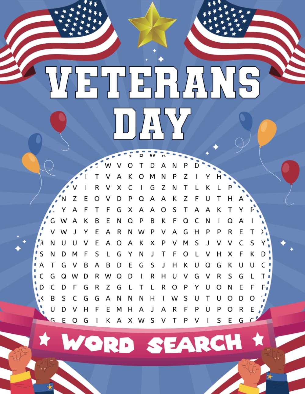Veterans Day Word Search: A Fun Military Large Print Puzzles for ...