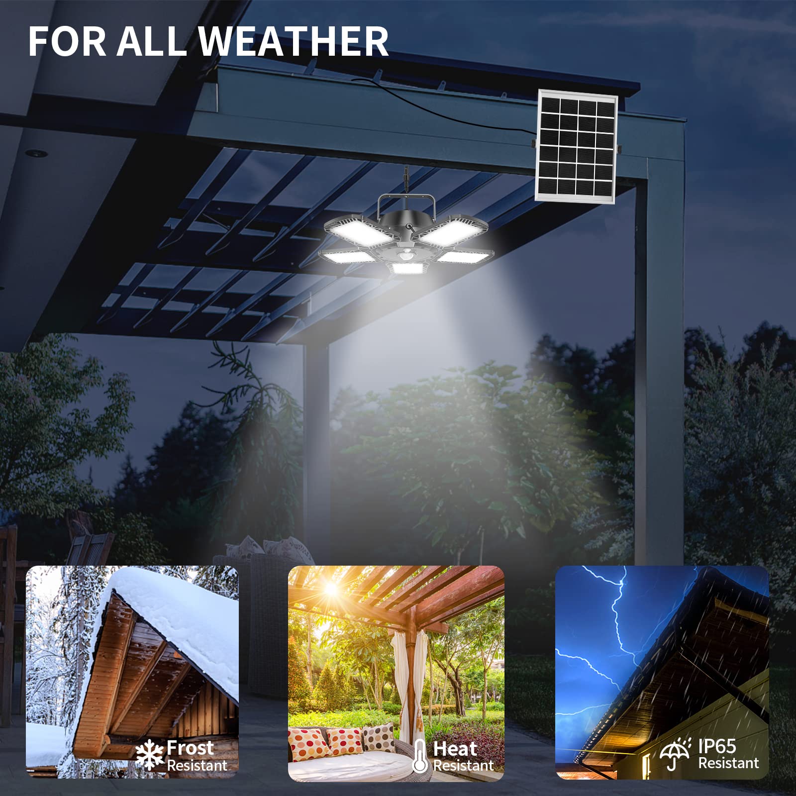 Solar Shed Light Indoor/Outdoor Work in Daylight, Aqonsie 160LED 1200LM ...