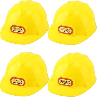 Amazon.com: Fahacop 4 Pack Construction Hard Hats Yellow Construction ...