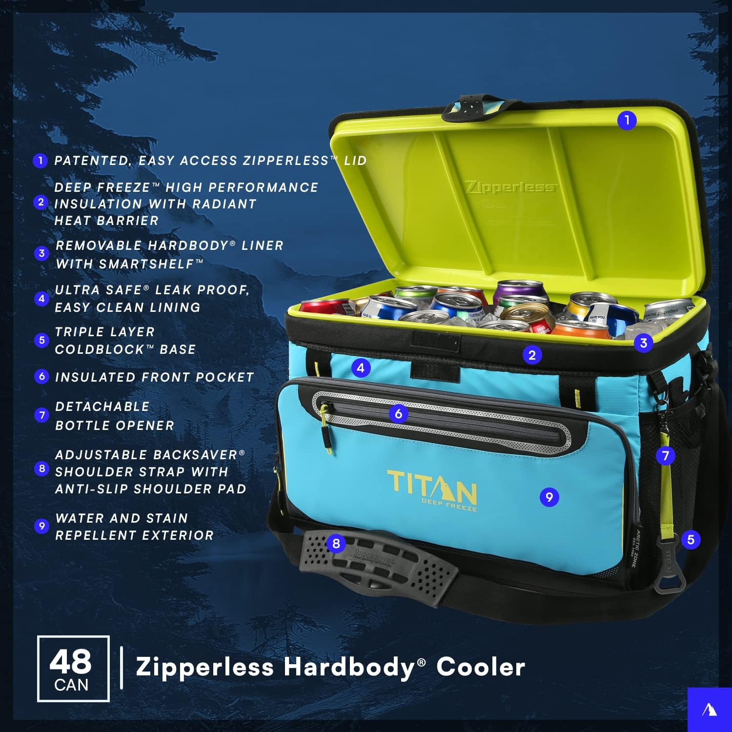 Snapklik.com : Titan By Arctic Zone Deep Freeze Cooler - 48 Can ...
