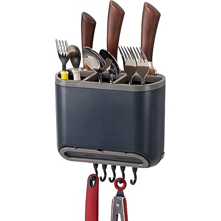 Amazon.com: Jaugufiy Kitchen Utensil Wall Organizer Box,Tableware Wall ...