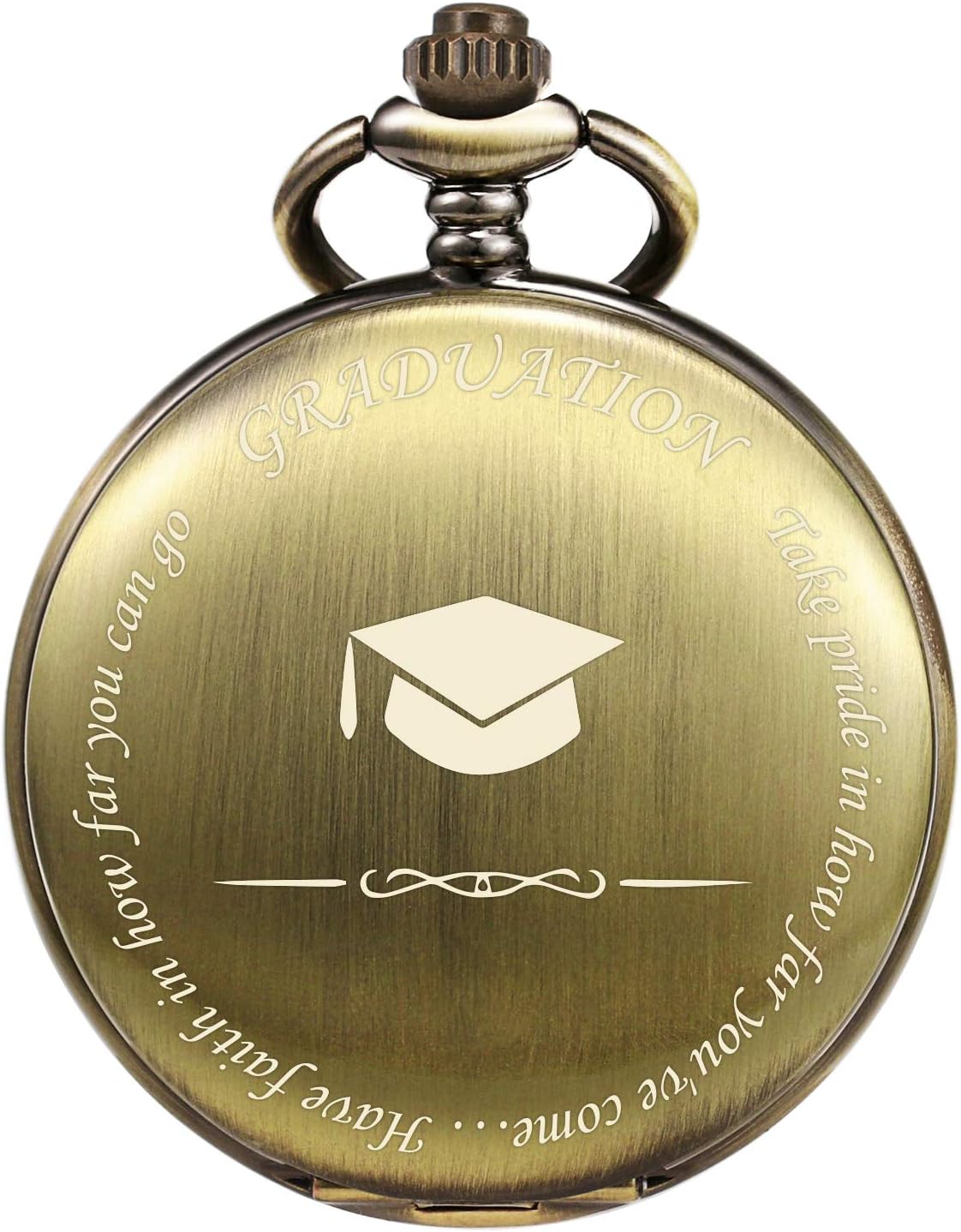 Amazon.com: TREEWETO Engraved Pocket Watch Graduation Present for Him ...