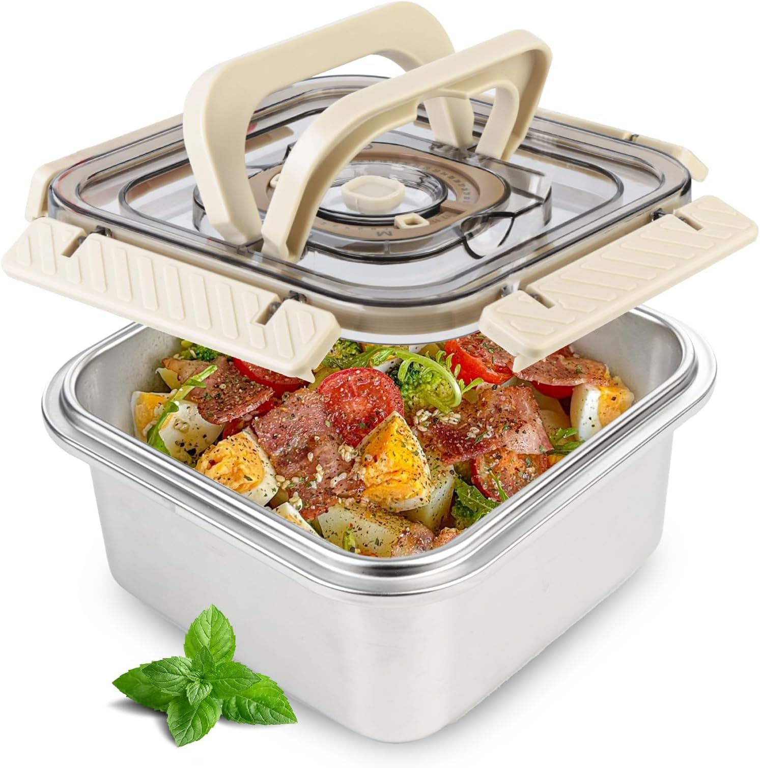 Amazon.com: Stainless Steel 101oz(3L)Rectangular Seal Kimchi Food ...