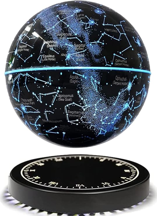 WALMIO Constellations Globe Night Light Levitating Floating Moon Lamp ...