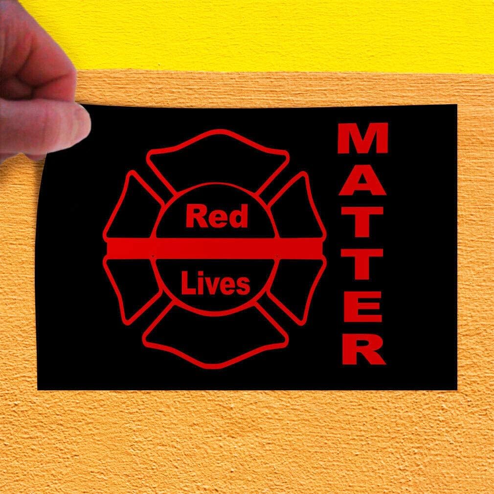 Amazon.com : Decal Sticker Red Lives Matter Black Red Lifestyle Police ...