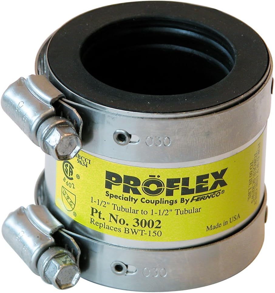 Amazon.com: Fernco 3002-215 1-1/2-Inch Proflex Cast Iron PVC Flexible ...