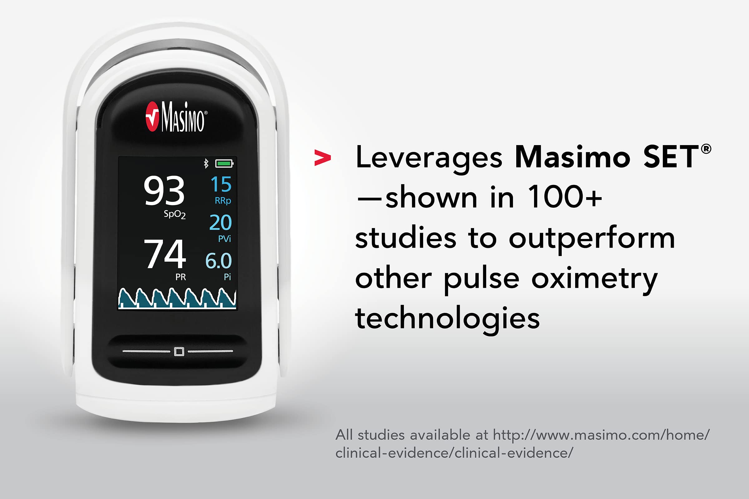 Buy Masimo MightySat Fingertip Pulse Oximeter with Bluetooth, Monitor ...