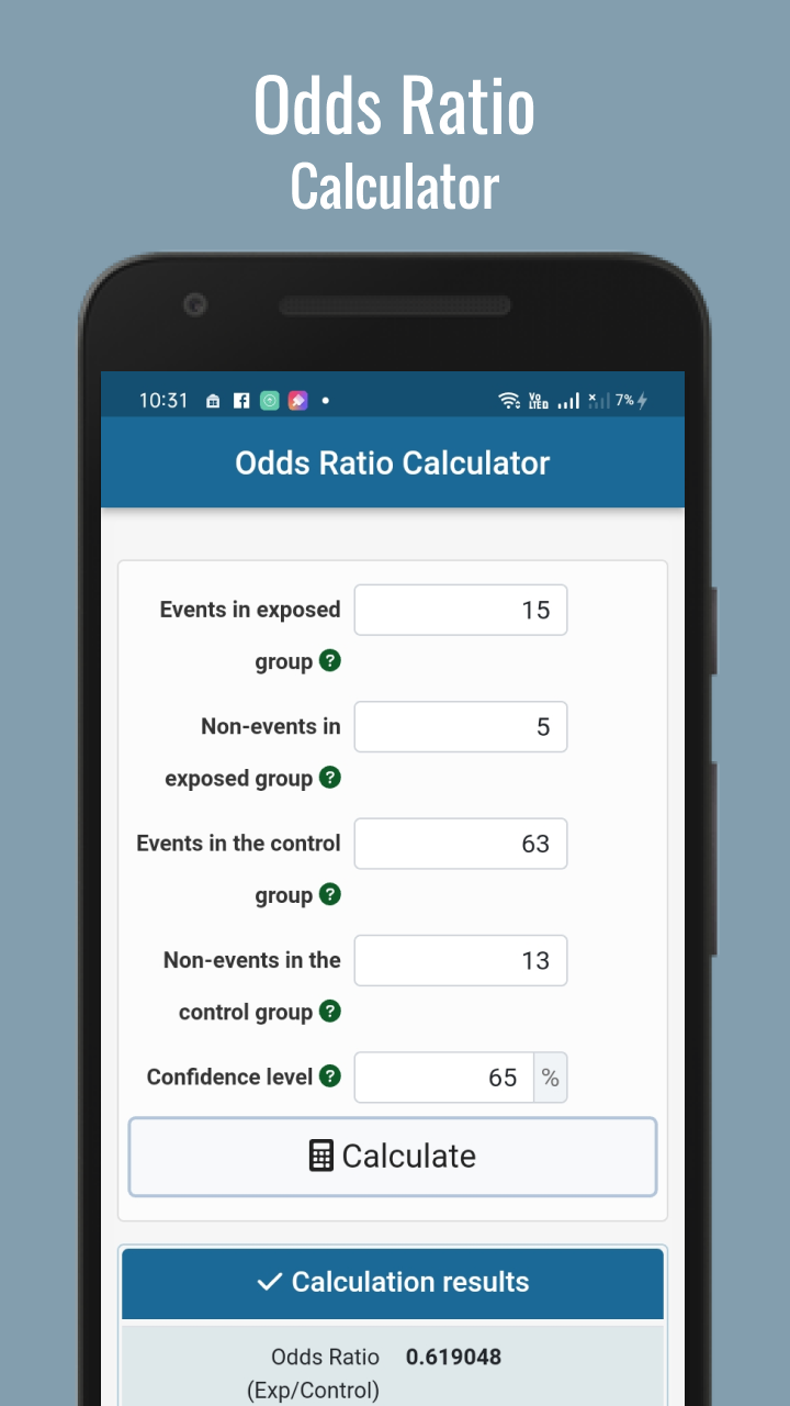 Odds Ratio Calculator - App on Amazon Appstore