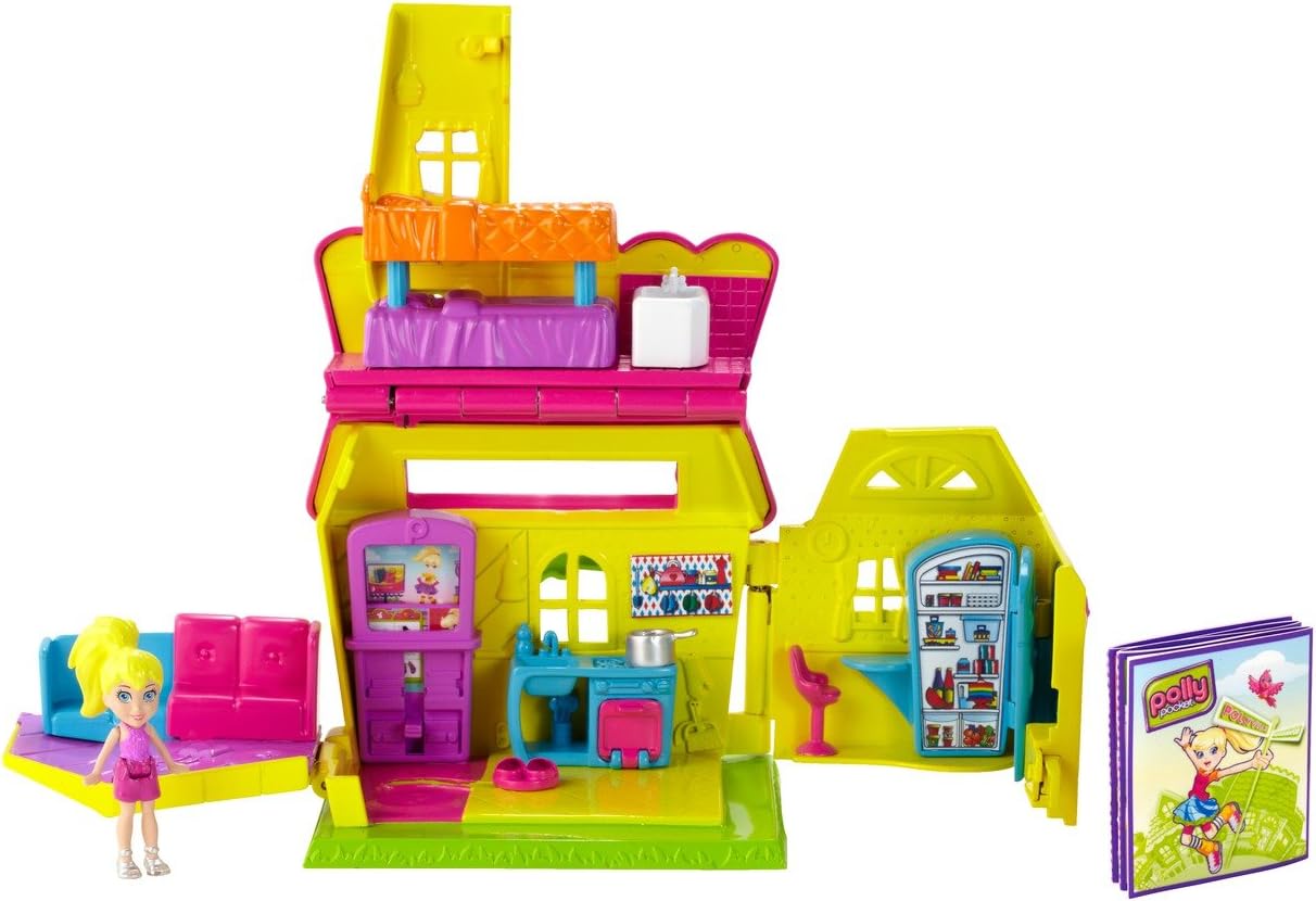 Polly Pocket Pollyville Neighborhood Polly's House Playset : Amazon.co ...