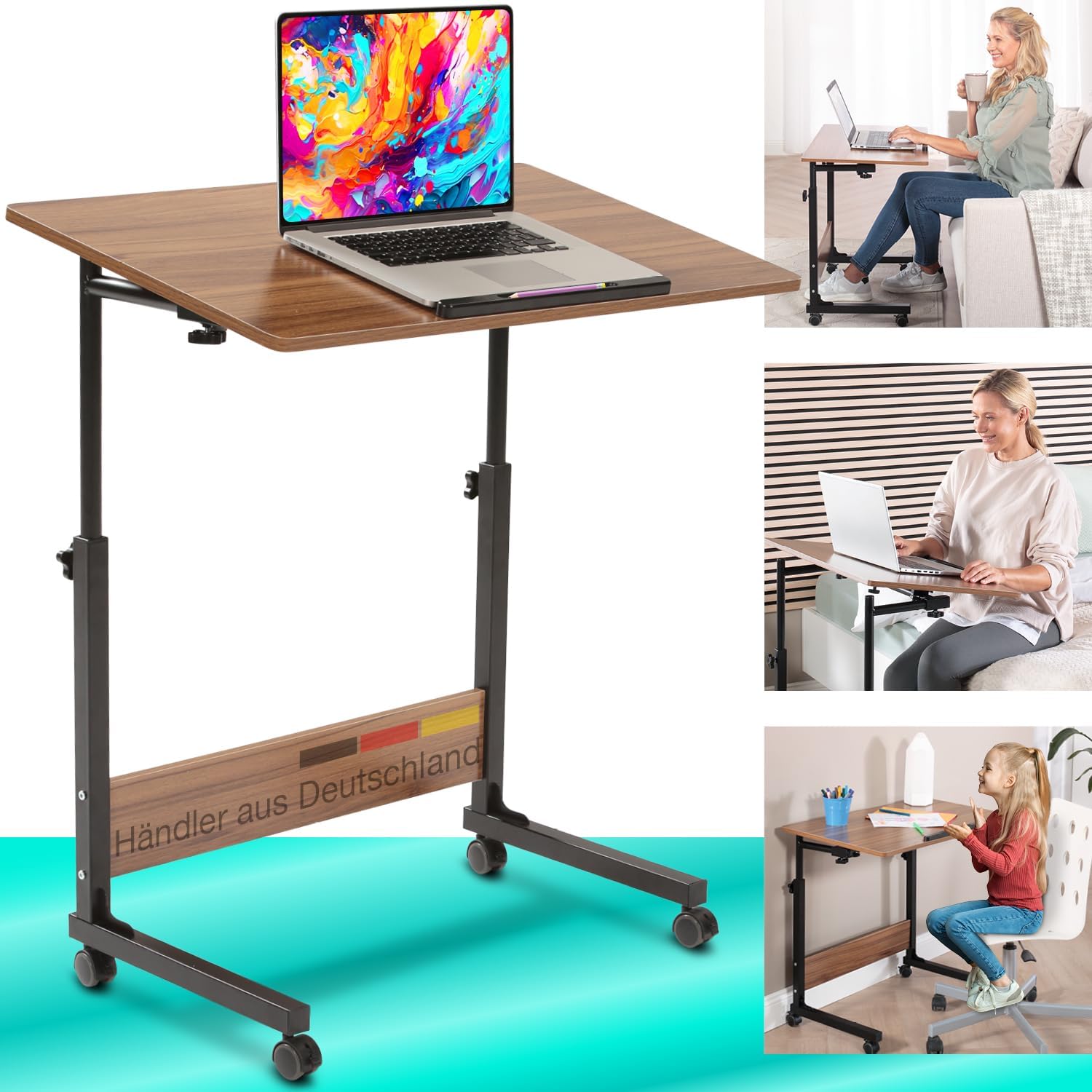 maxVitalis Height Adjustable Mobile Laptop Table Nepal | Ubuy