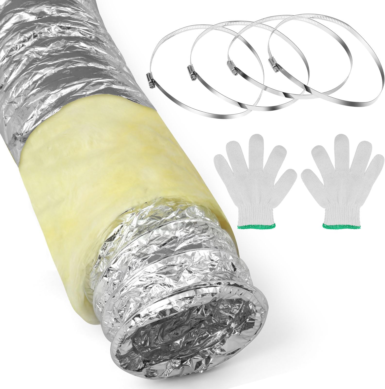 Amazon.com: Rubber-Cal "HVAC Insulated-Flex" Ducting Ventilation Duct ...