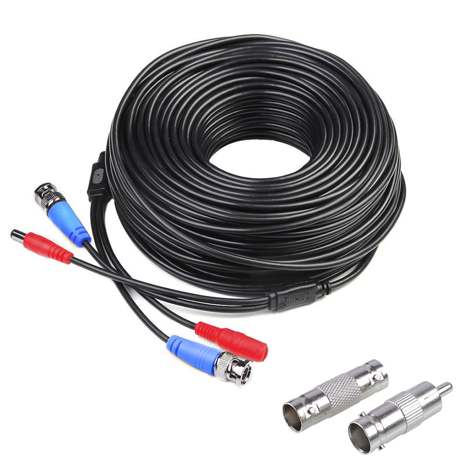 SANSCO 18.3 Meter 60 Feet Coaxial Lead, Power Cable for DVR Security ...