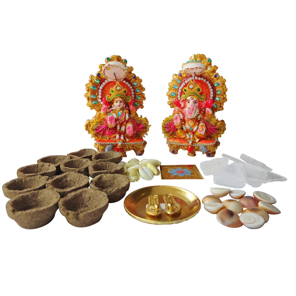 Buy ShubhanjaliEco Friendly Terracotta Laxmi Ganesha Idol Murti,Lakshmi ...