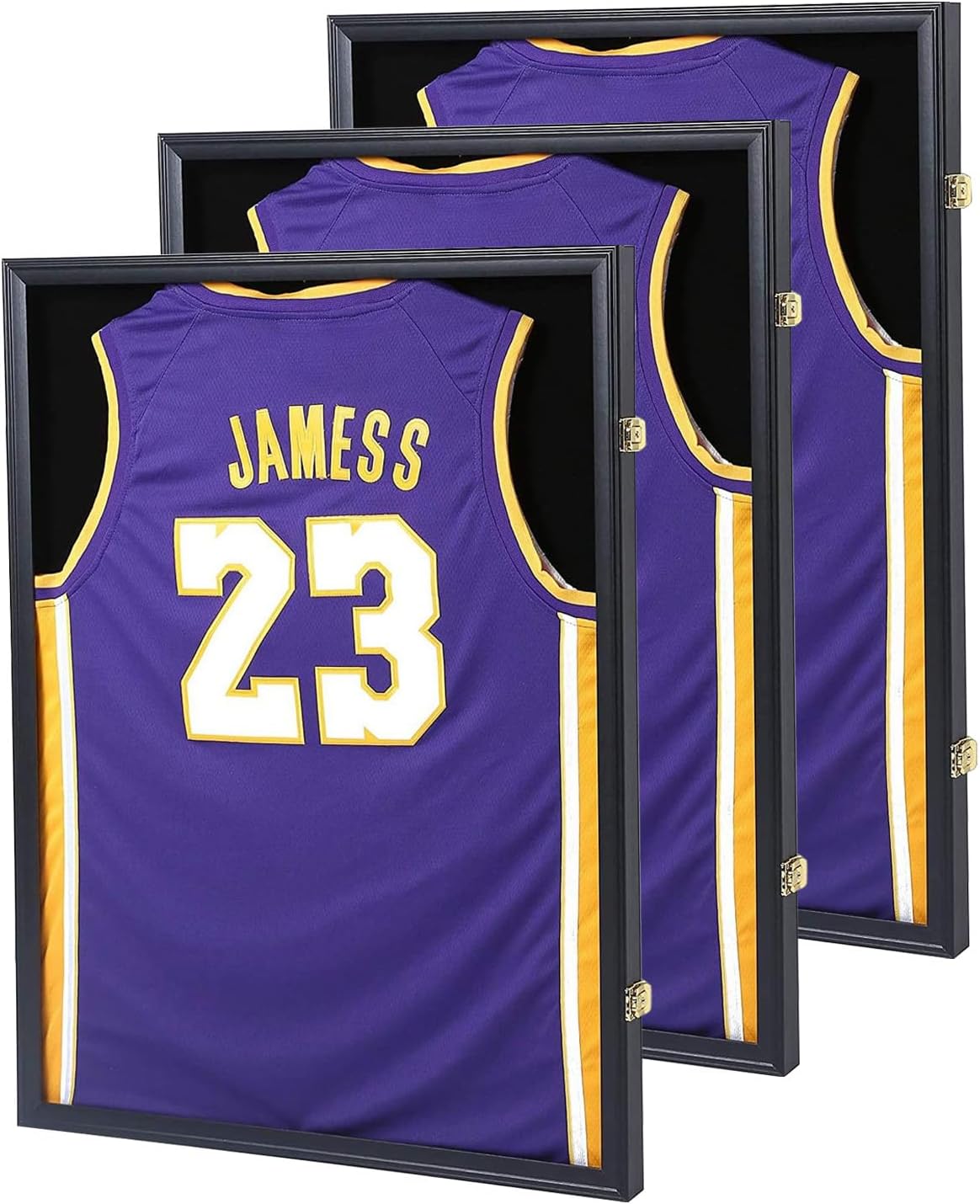 Amazon.com: Jersey Display Frame Case 3 Pack, Large Lockable Shadow Box ...