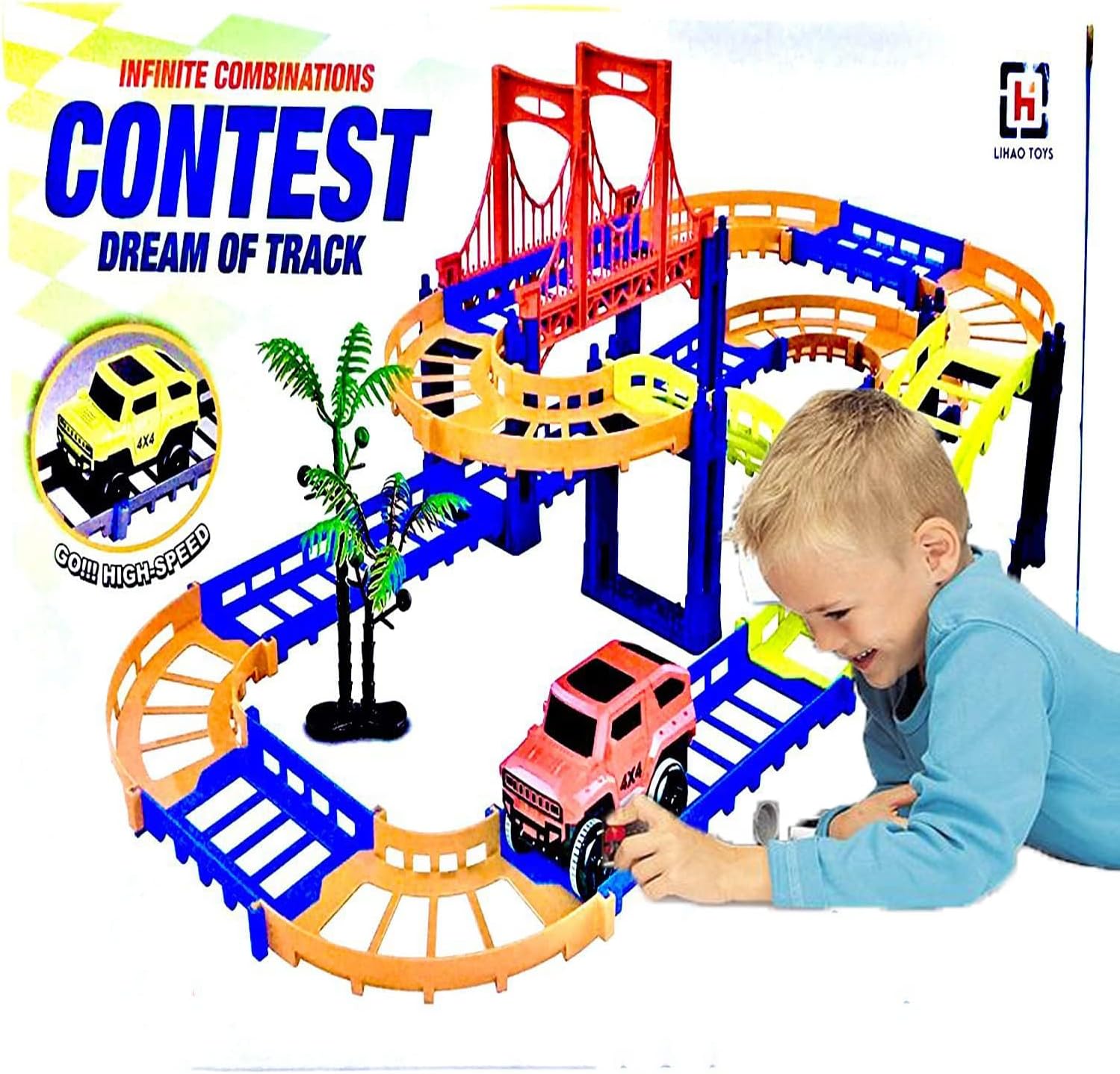 LIHAO Car track toy kids infinite combinations contest dream of track ...