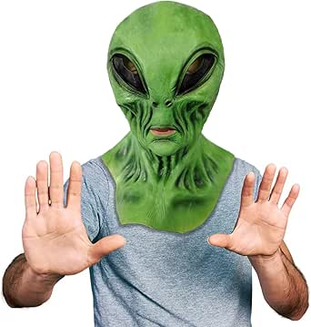 Amazon.com: Teradary Alien Mask, Realistic Latex Spaceman Head Mask ...