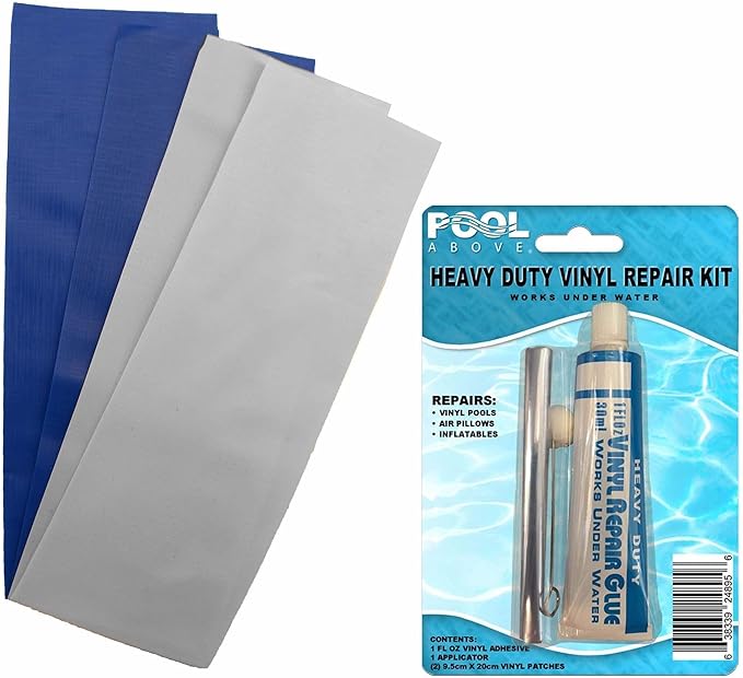 Amazon.com : Repair Kit for Vinyl Pools | Vinyl Glue | Blue and White ...
