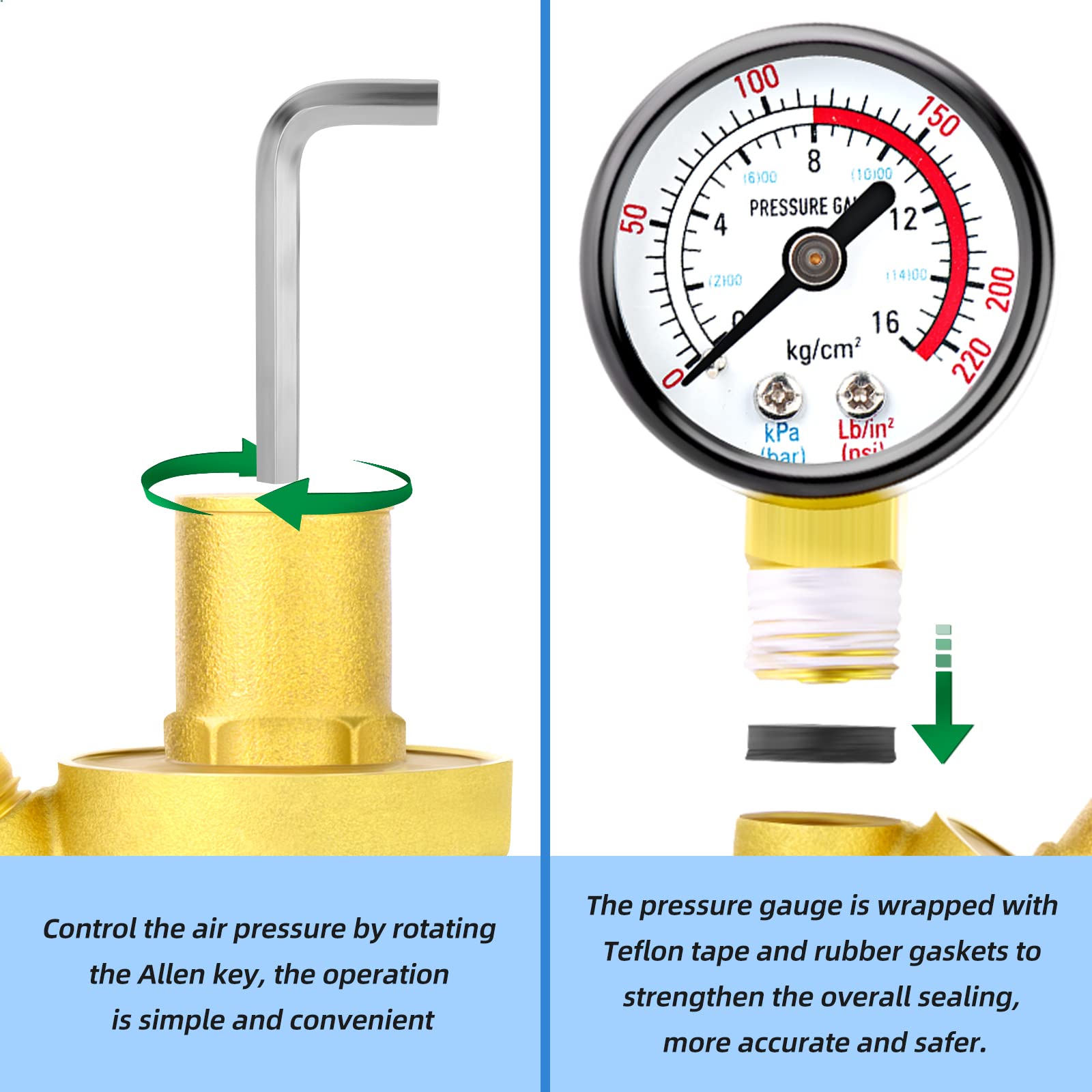 Snapklik.com : MEANLIN MEASURE 1/2 Inch Brass Water Pressure Regulating ...