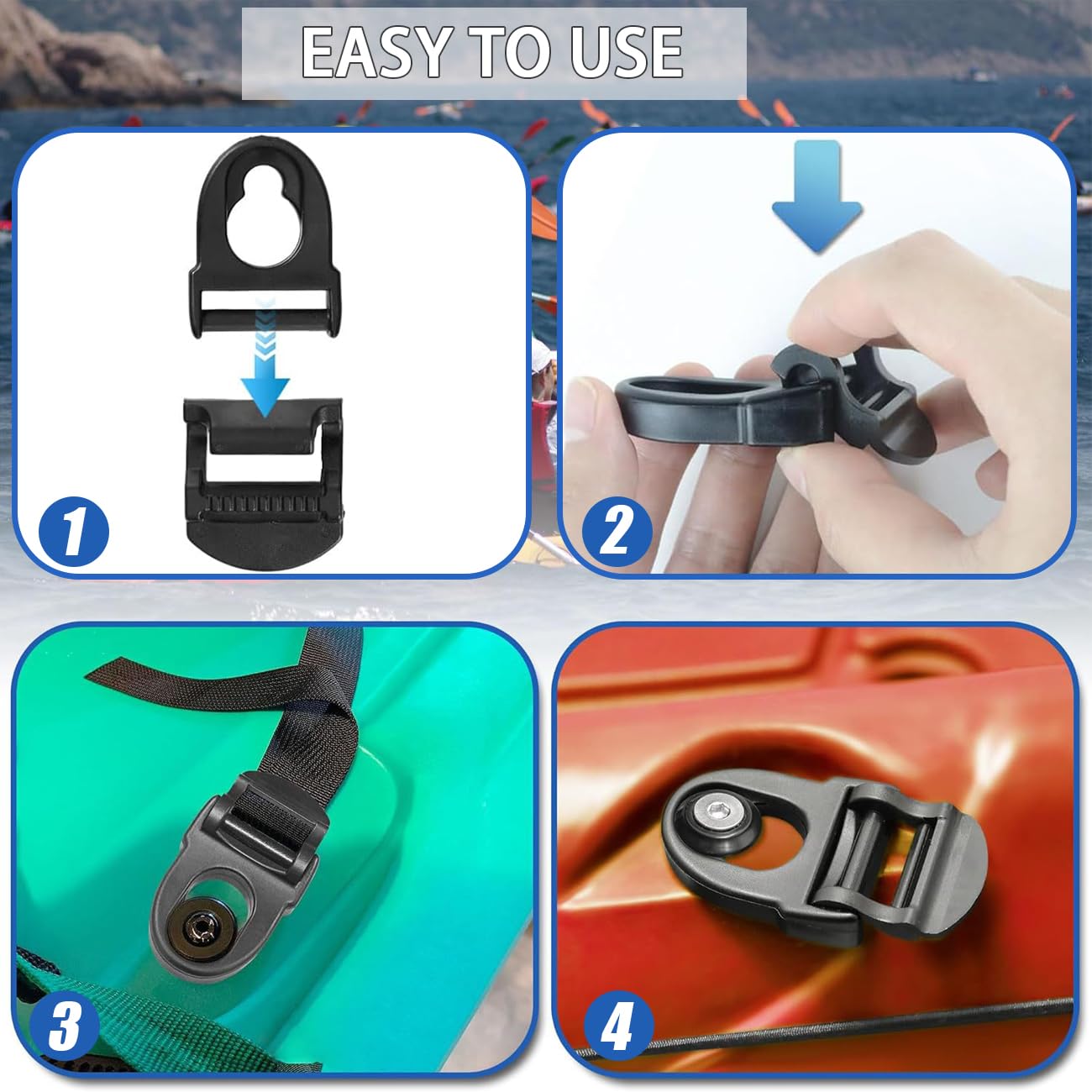 Snapklik.com : Guweta Kayak Seat Latches Clips And Hooks Replacement ...