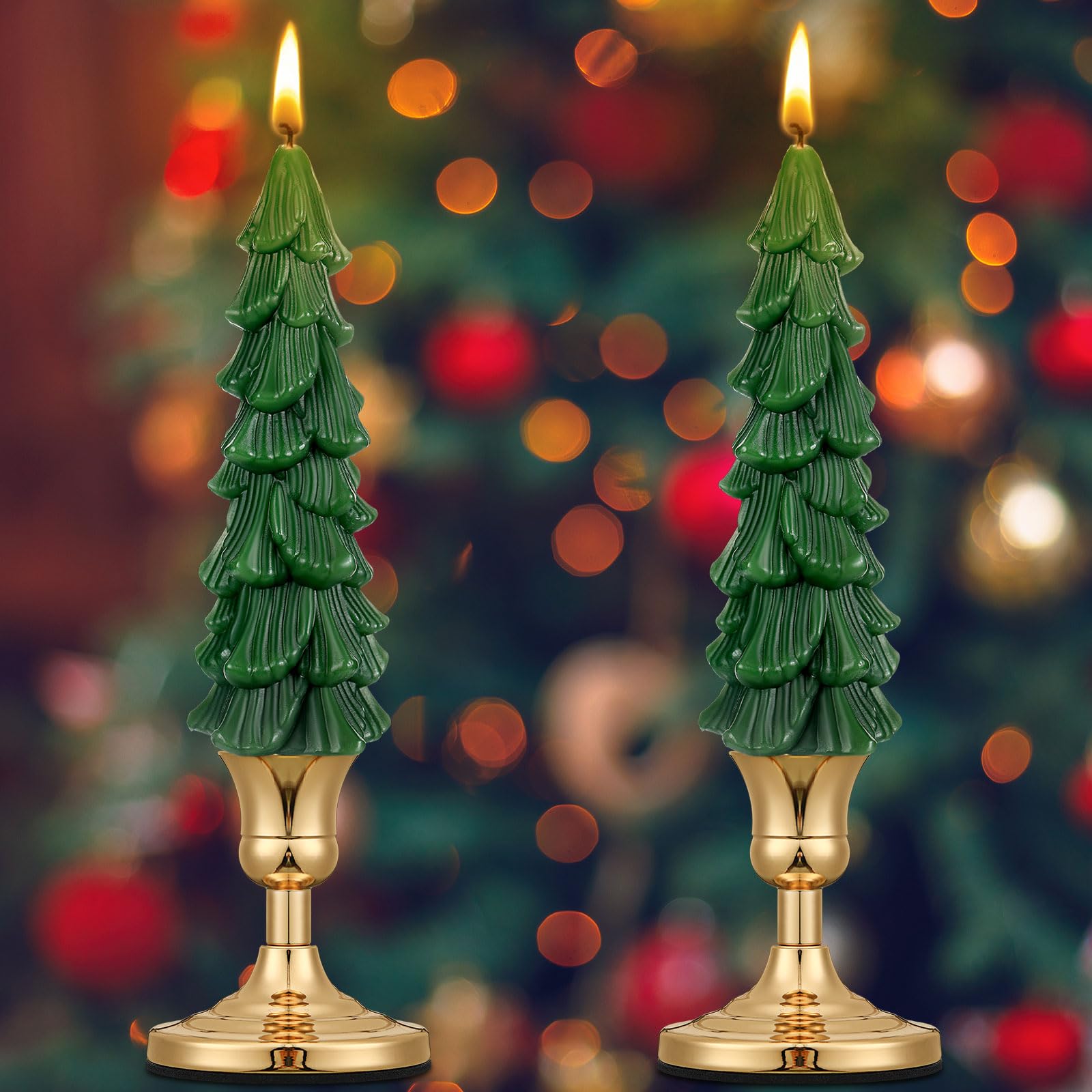 Amazon.com: Conelist Christmas Tree Candles with Candle Holder ...