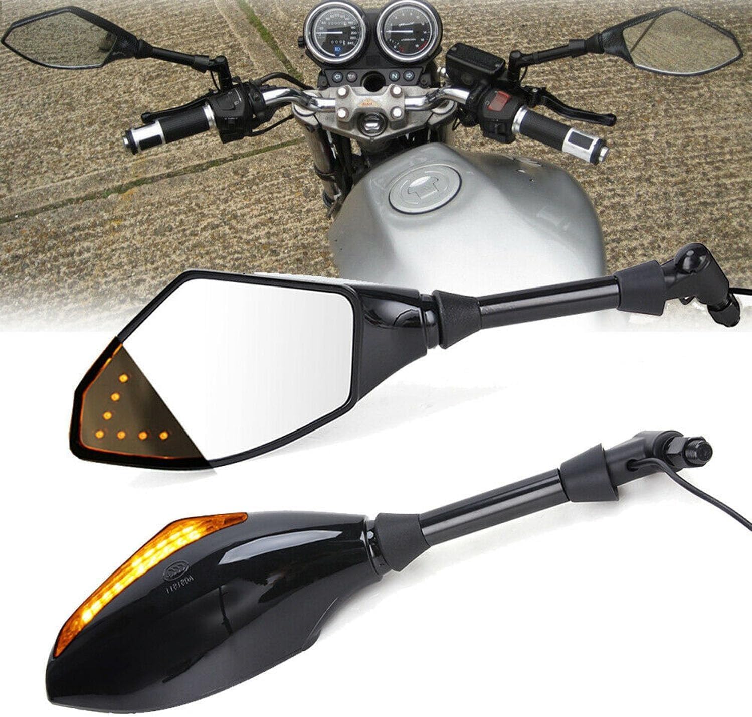 Vagary Rear View Mirror CNC Aluminum Handlebar Side Mirrors for ...
