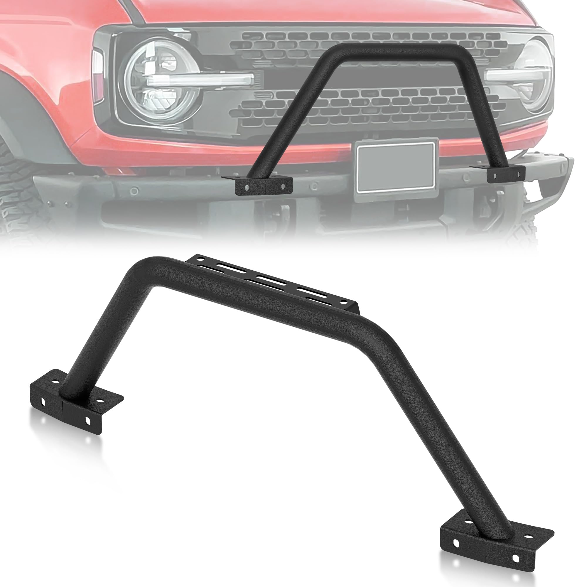 Bull Bar with Light Bracket Grille Brush Guard Compatible with 2021 ...