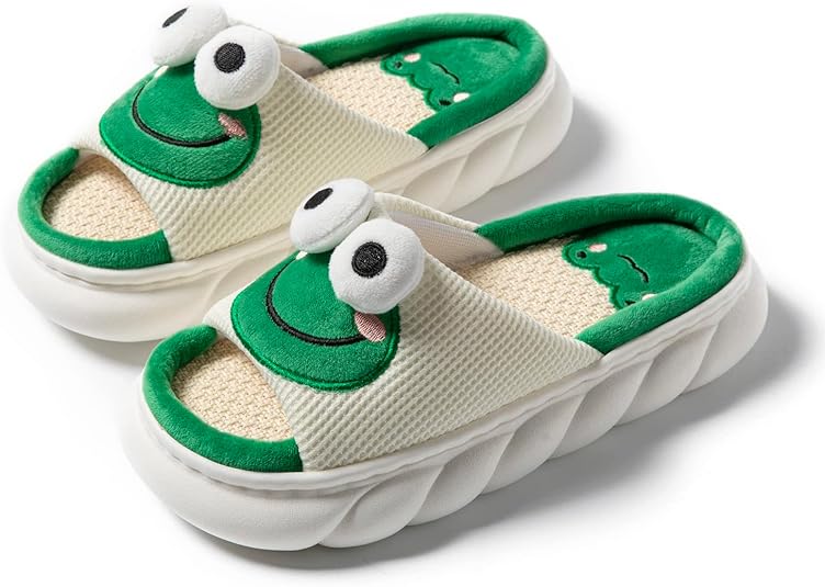 Yoroka Cute Cartoon Animal Slippers Thick Soft Sole Slippers Indoor ...