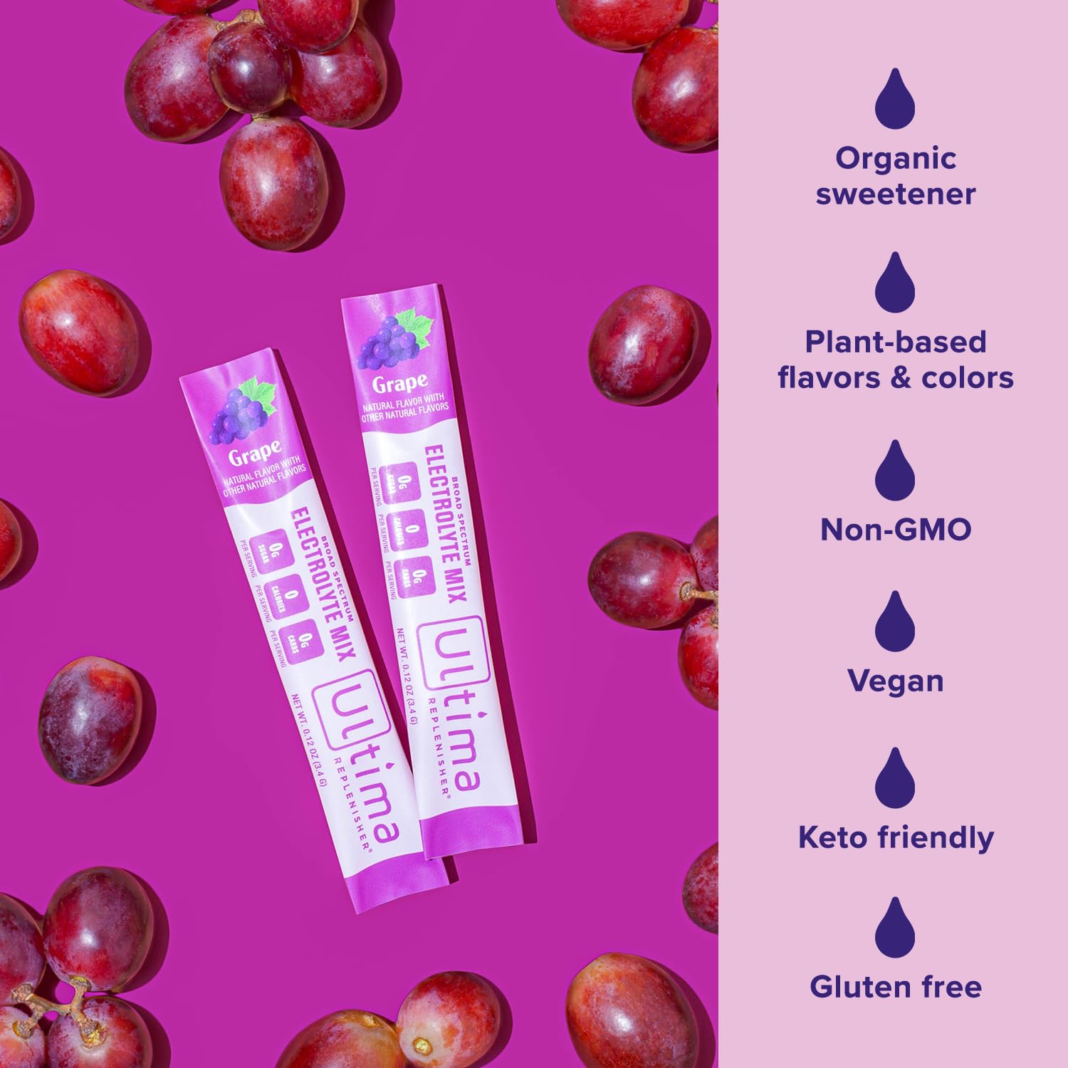 Snapklik.com : Ultima Replenisher Daily Electrolyte Drink Mix Grape, 20 ...