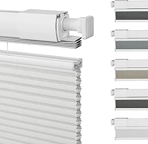 Amazon.com: BERISSA No Tools No Drill Blackout Cellular Shades Top Down Bottom Up Cellular ...