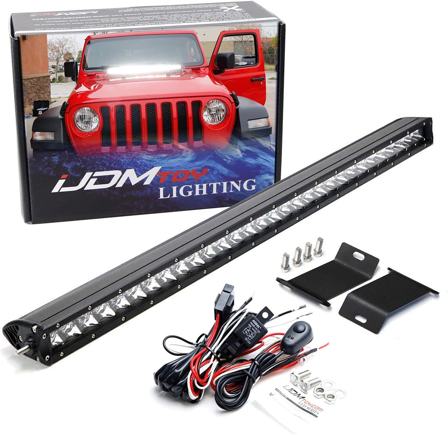 Amazon.com: iJDMTOY Above Rear Window Mount 30-Inch LED Light Bar ...