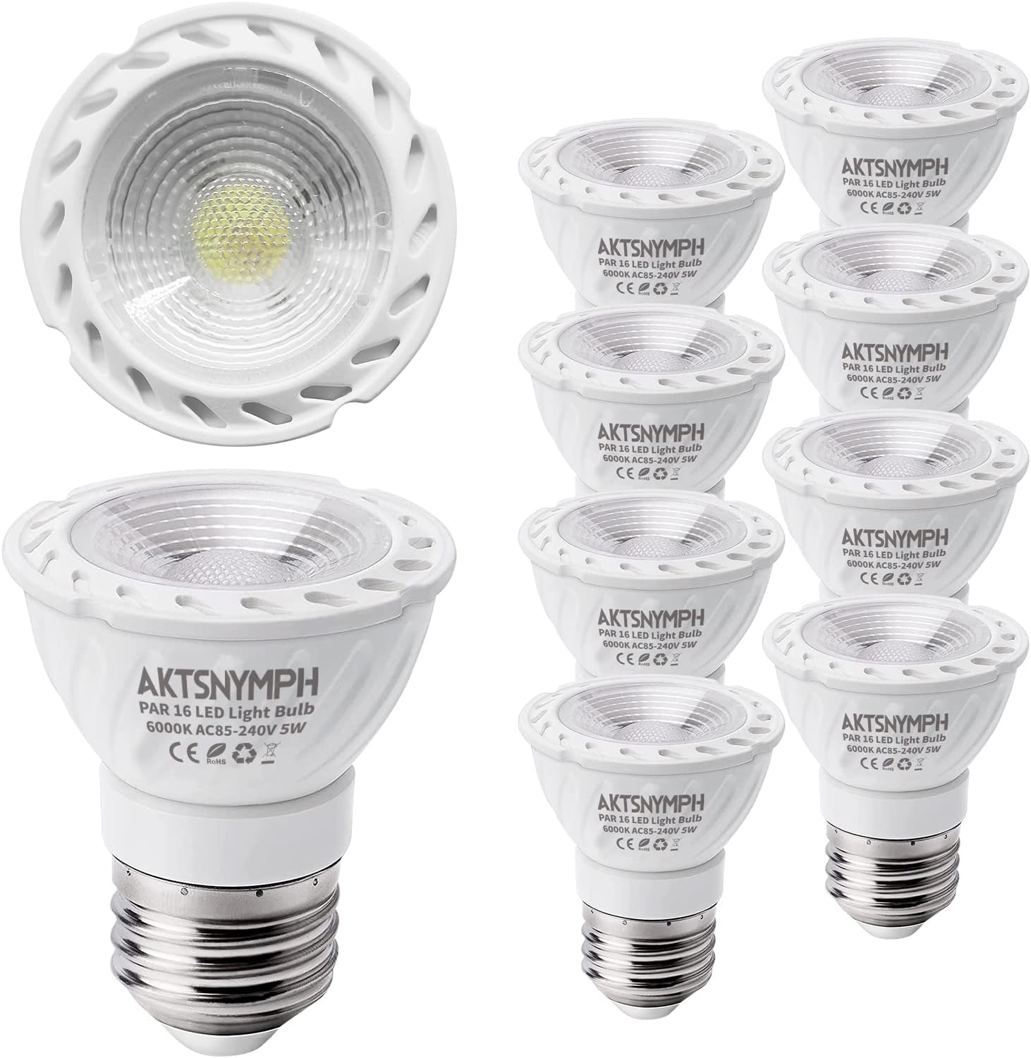 AKTSNYMPH PAR16 LED Light Bulb,E26 Base Pot Lights,Recessed Spotlights ...