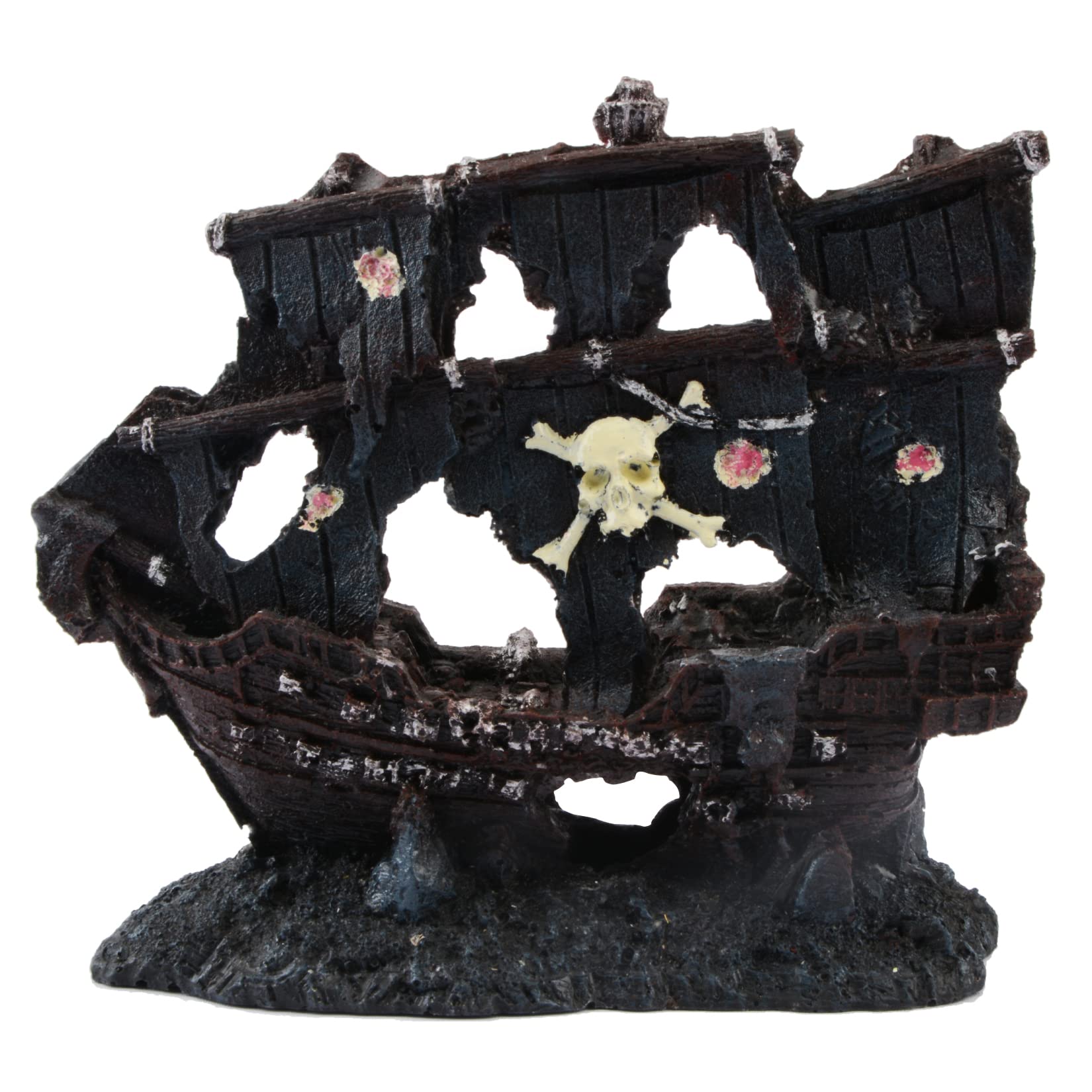Amazon.com: Aquarium Pirate Ship Ornament, Resin Simulation Sunk Ship ...
