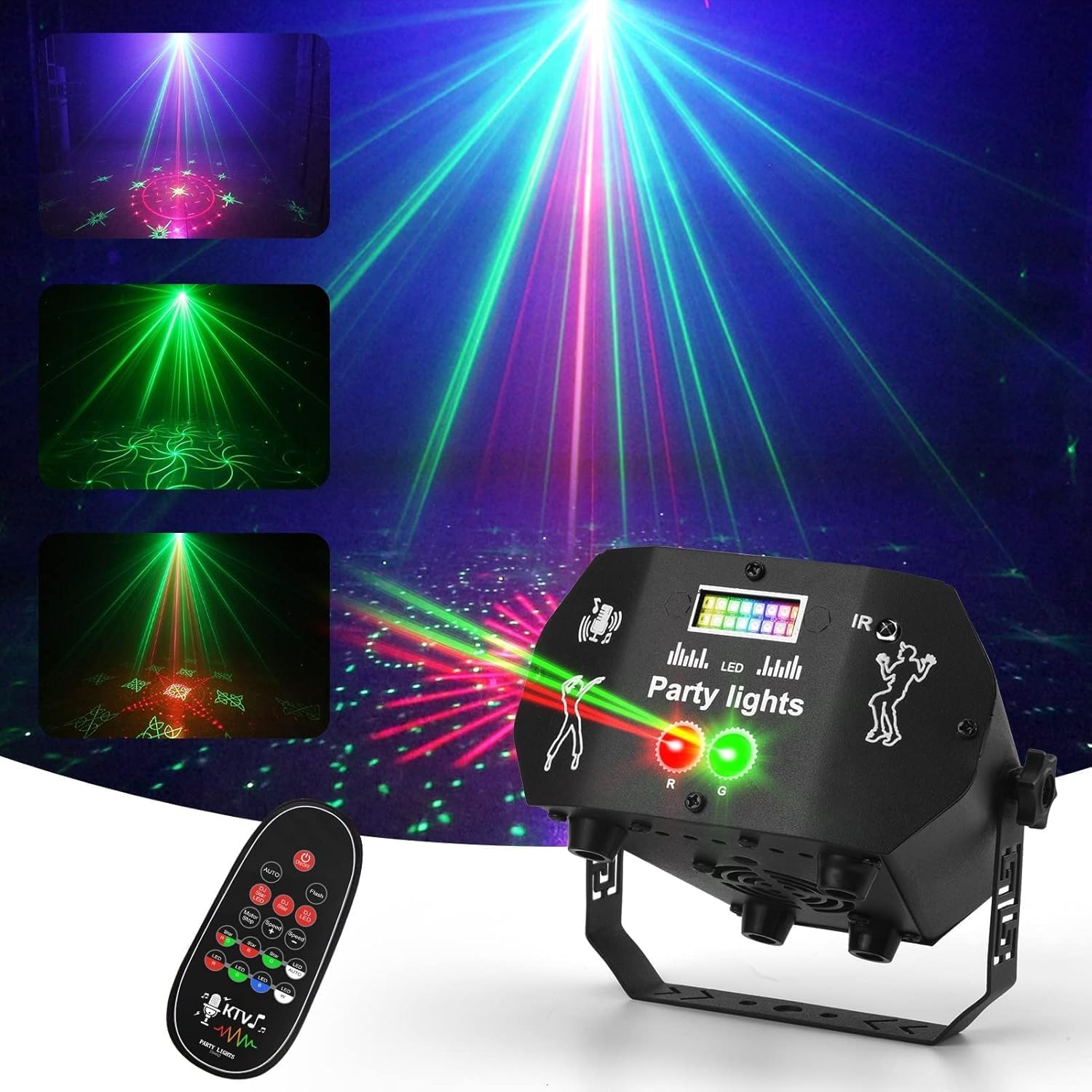 BETOPPER Teste mobili luci discoteca Luci DJ luci palco Mini Spider 8 ...