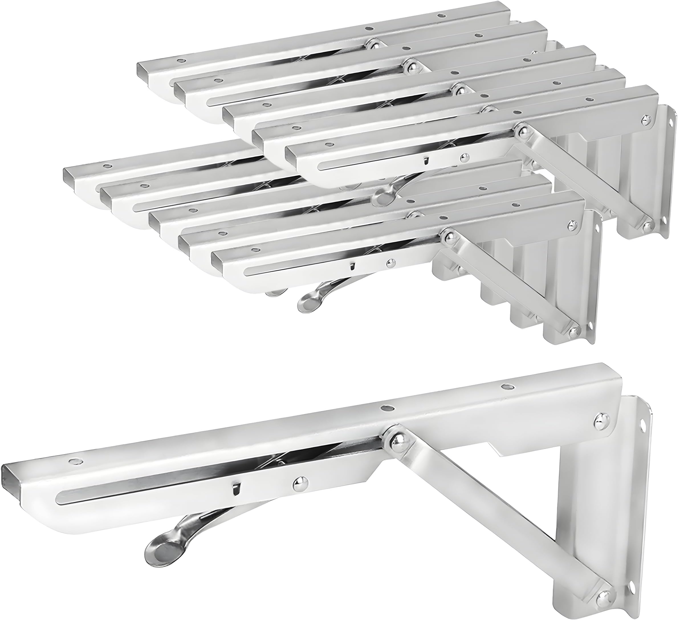 Amazon.com: NOZHA 10 Pack - 8 Inch Folding Shelf Brackets, Heavy Duty ...