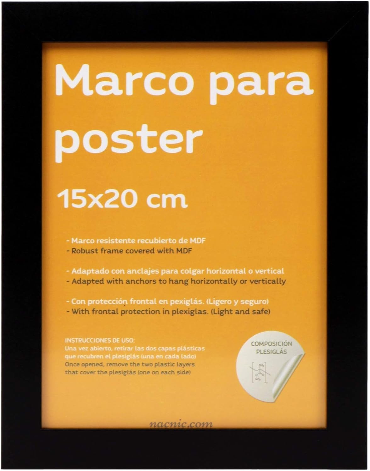 Nacnic Robust Classic photo frame to protect and display photos ...