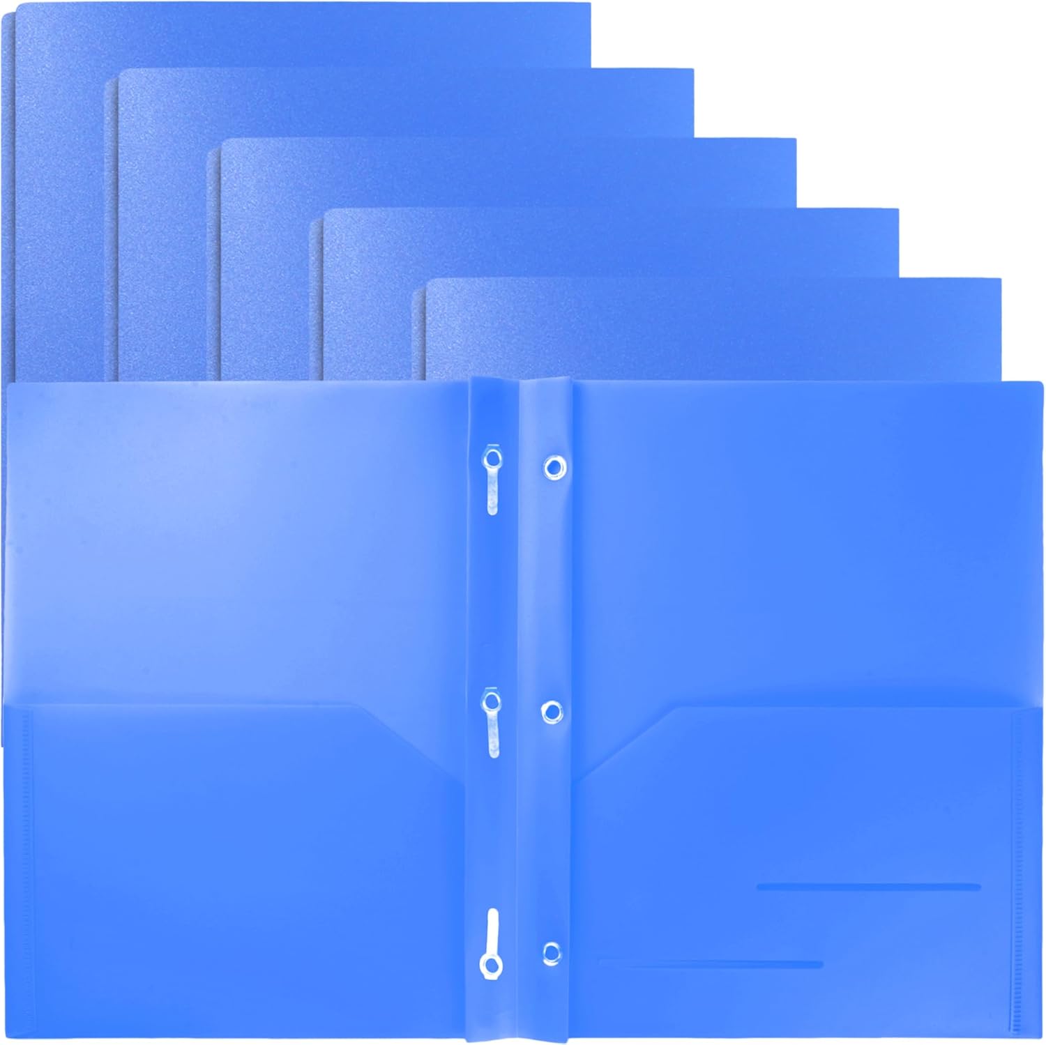 Amazon.com : Youngever 6 Pack Heavy Duty Plastic Two Pocket Folders ...