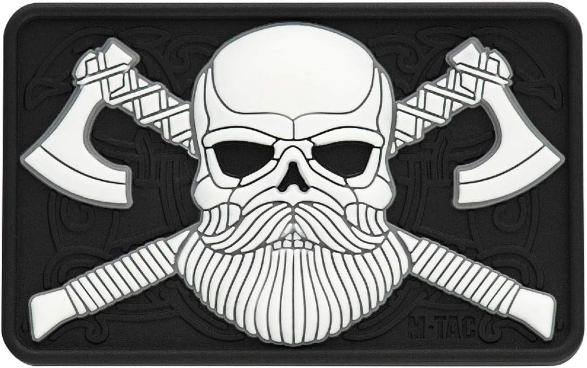 M-Tac Taktischer Bart-Totenkopf-Aufnäher – Morale Patch für ...