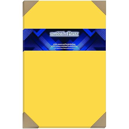 Amazon.com : 25 Bright Golden Yellow 65lb Cover|Card Paper - 11" X 17 ...