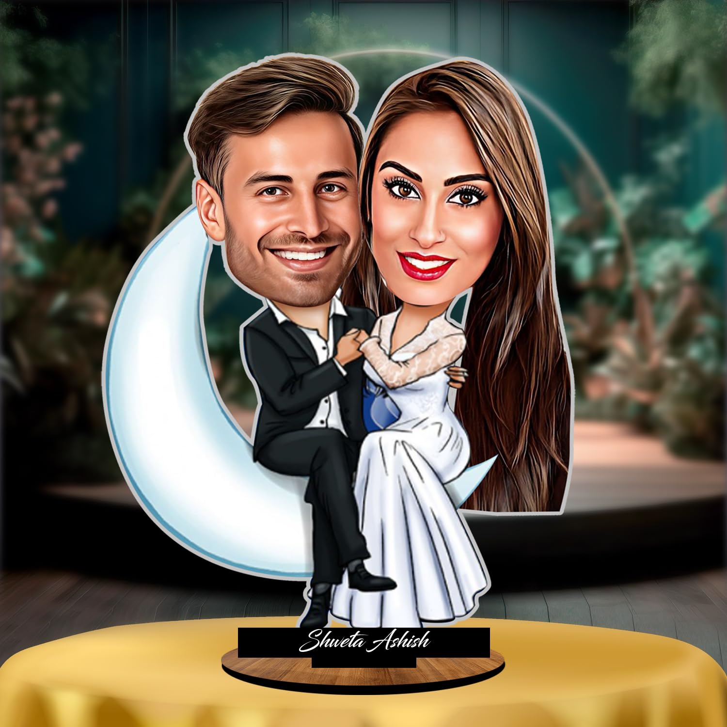 Designique Customized Caricature Couple Photo Frame - Love Birthday ...