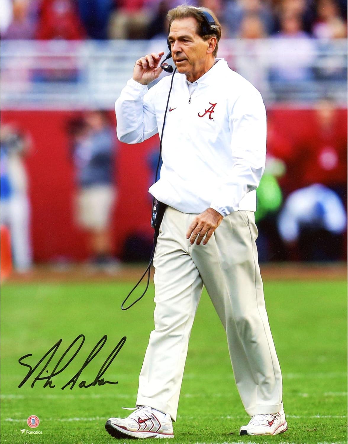 Nick Saban Alabama Crimson Tide Autographed 8" x 10" Walking Photograph ...