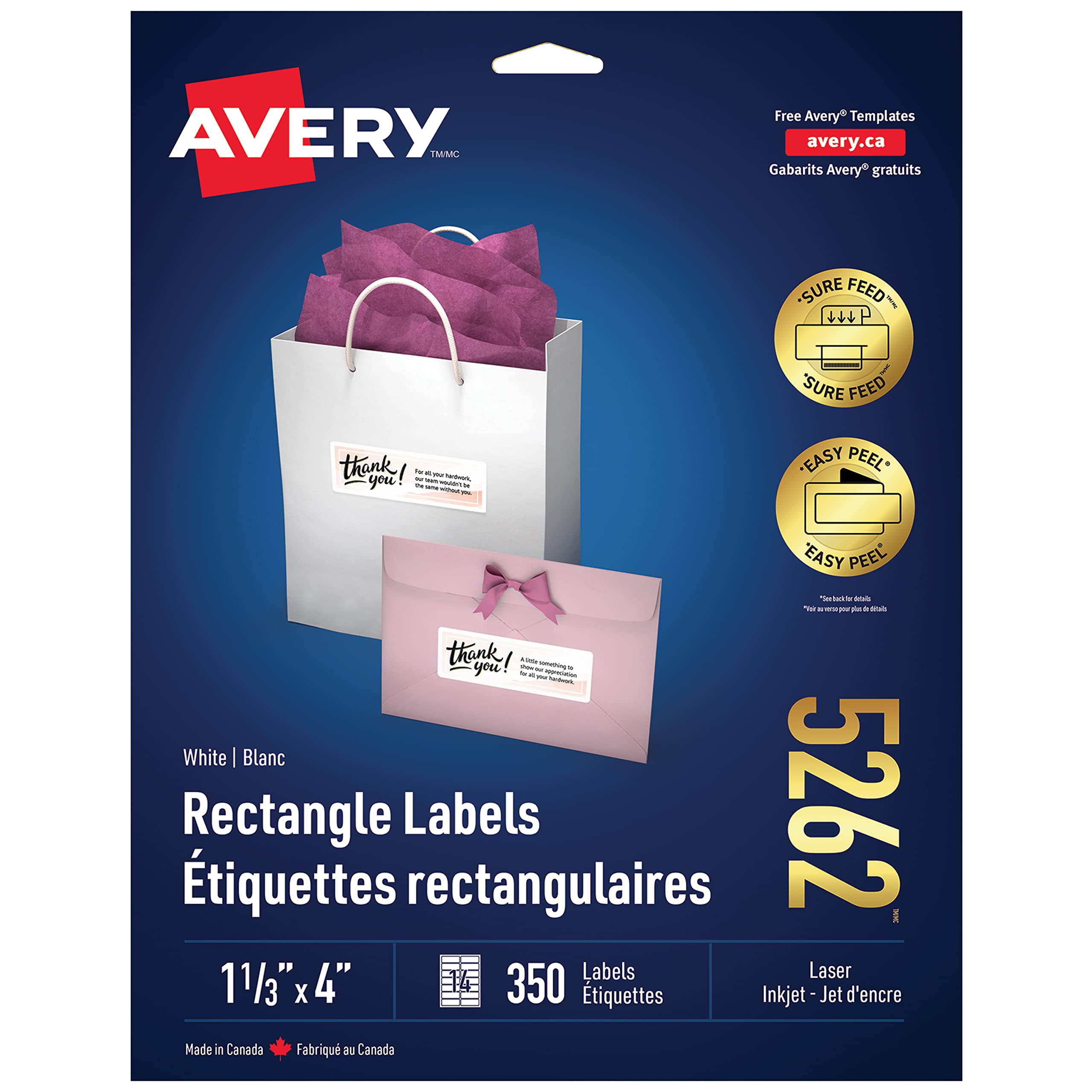 Avery Mailing Address Labels with Easy Peel for Laser/Inkjet Printers ...