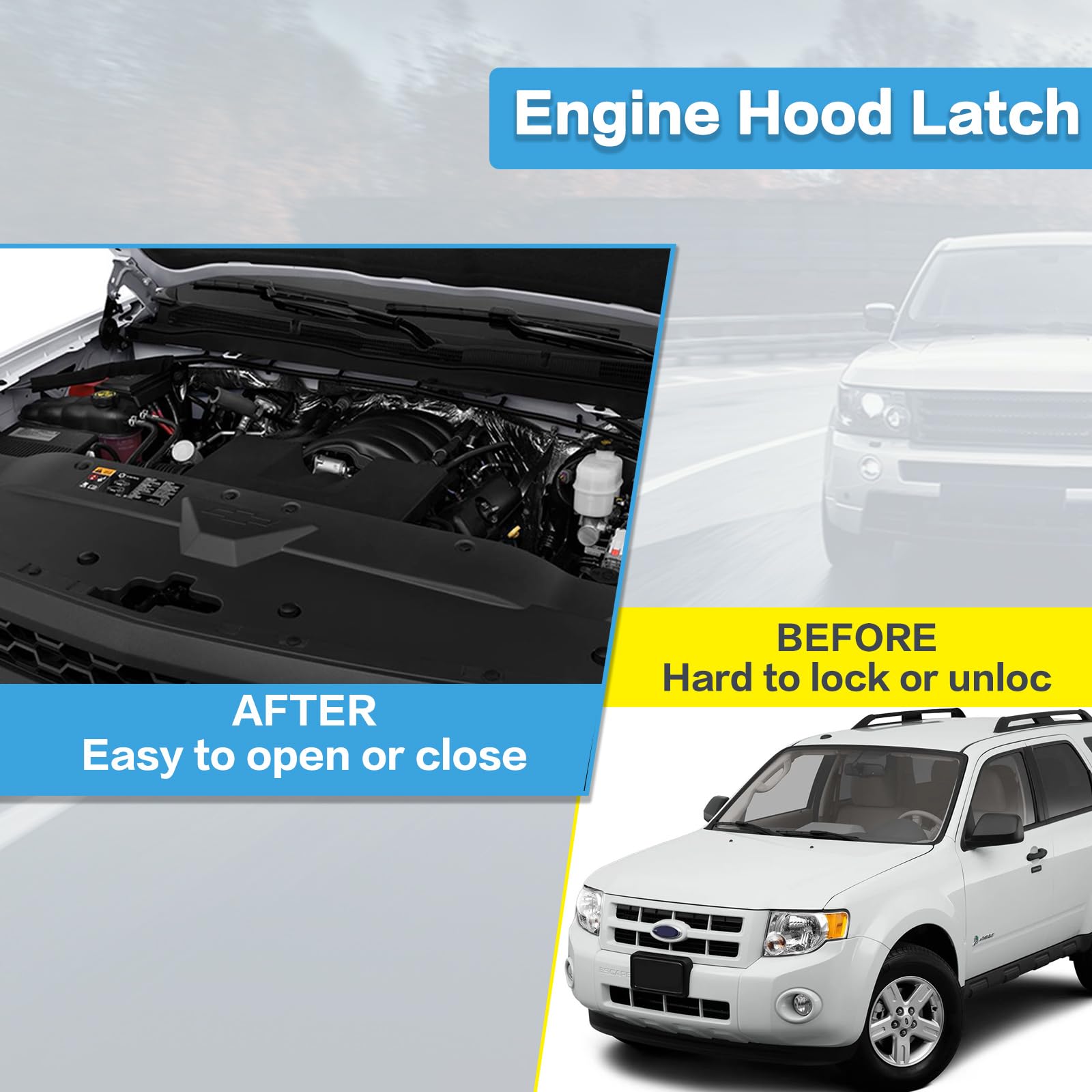 Snapklik.com : Unikpas Hood Latch Assembly Compatible For Ford Escape ...