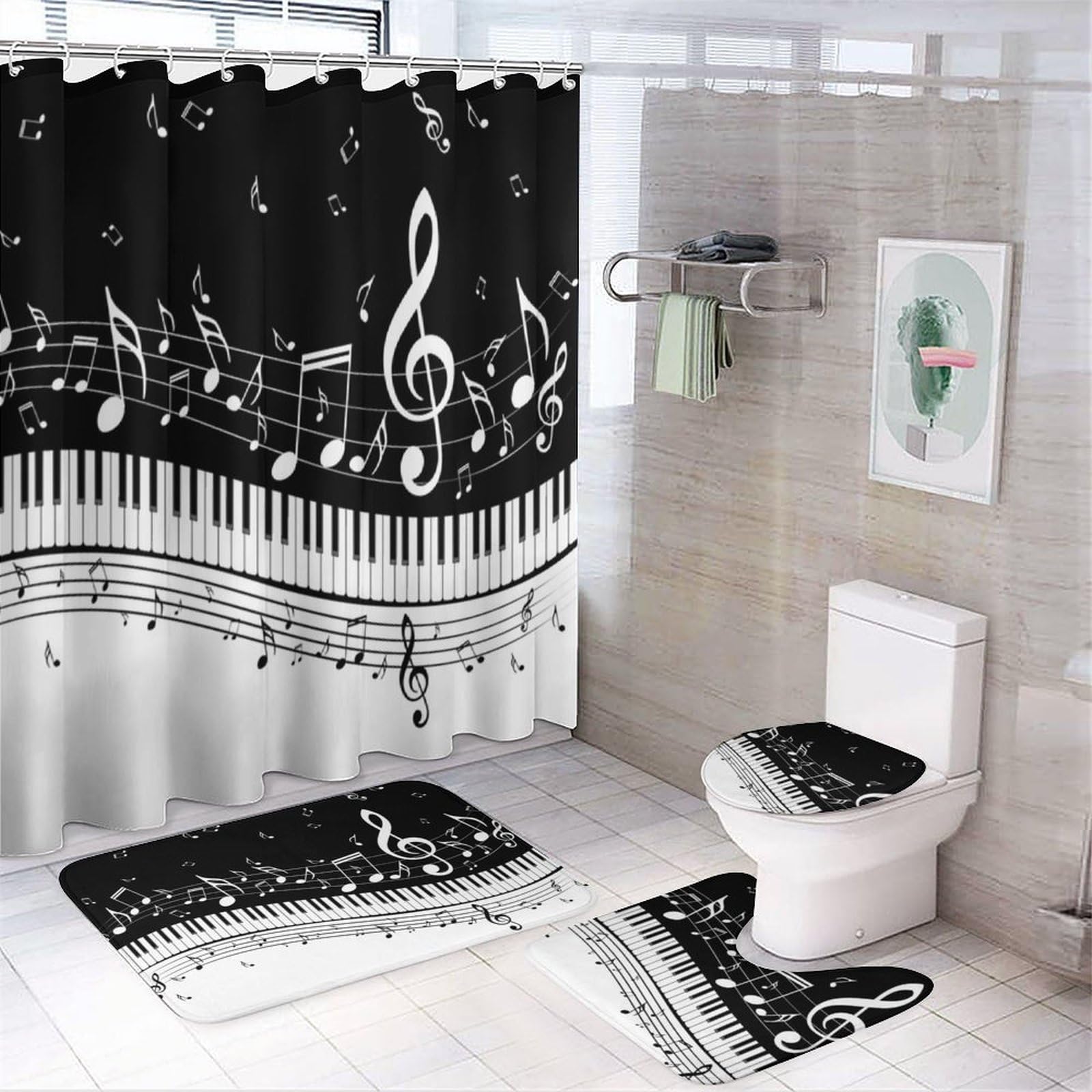 Music Notes For Bathroom Music Notes Curtains Best Price In