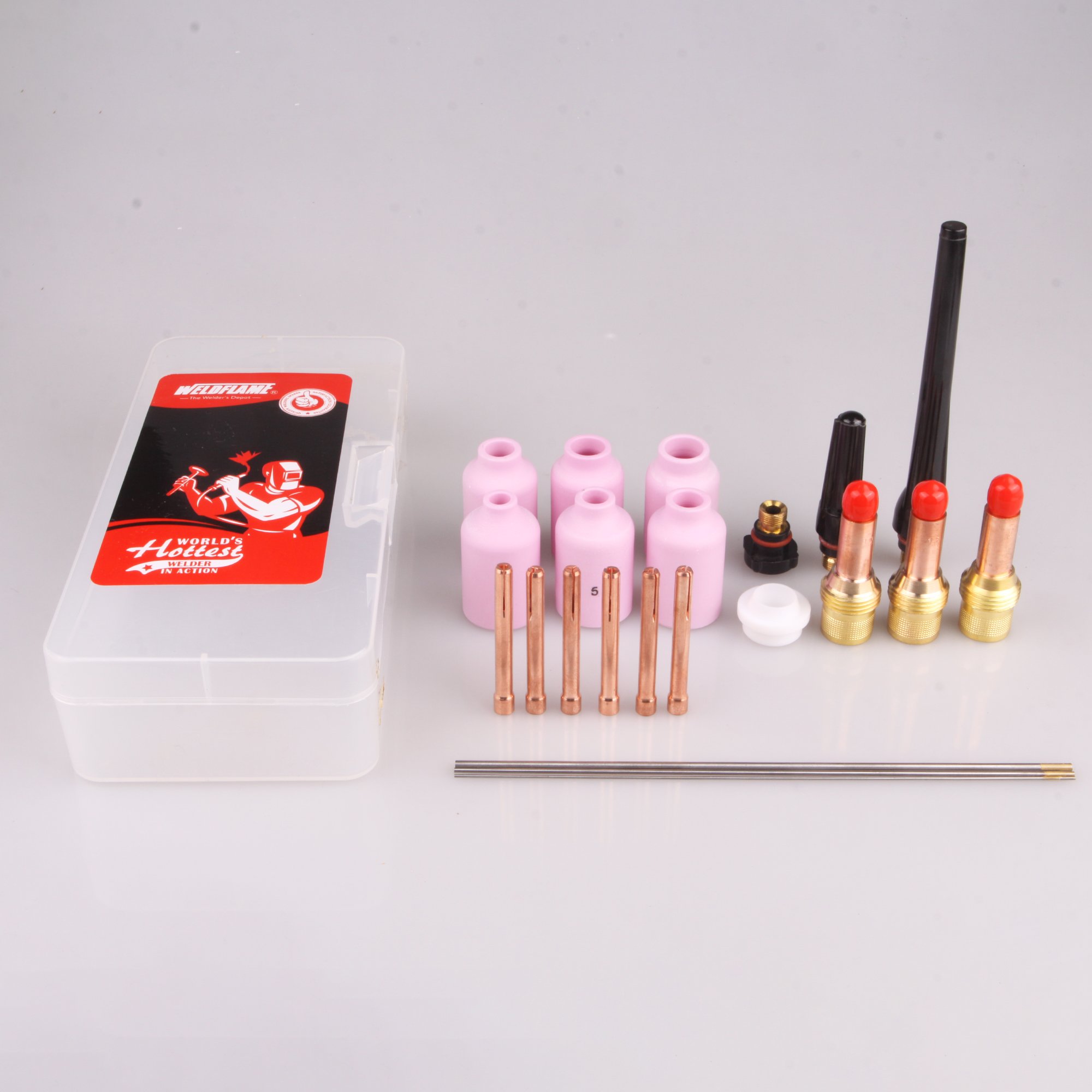 Buy Weldflame 22pcs TIG Torch Accessories Tungsten Electrode Kit ...