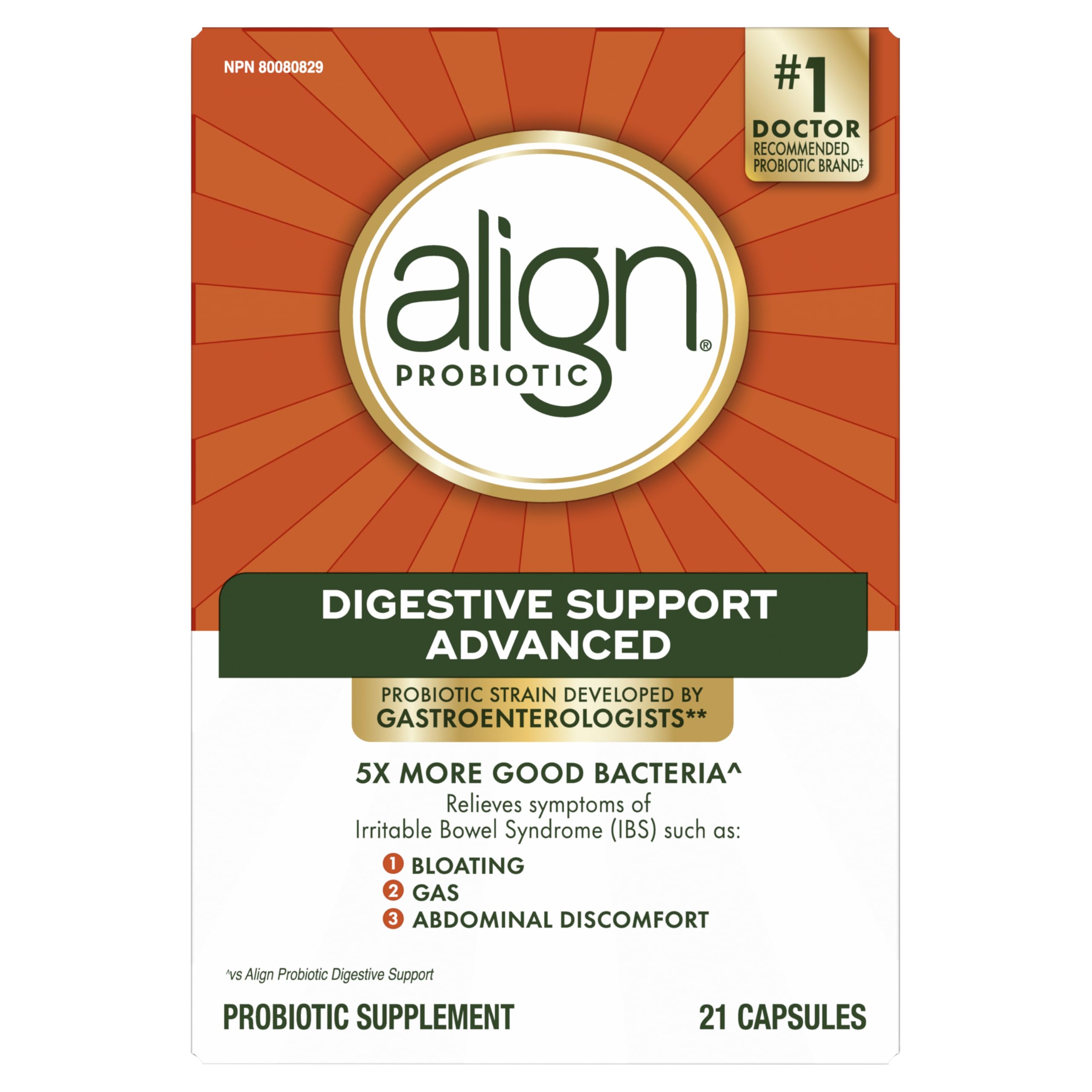 Align Advanced Probiotic Digestive Support, IBS Symptom Relief: Gas ...