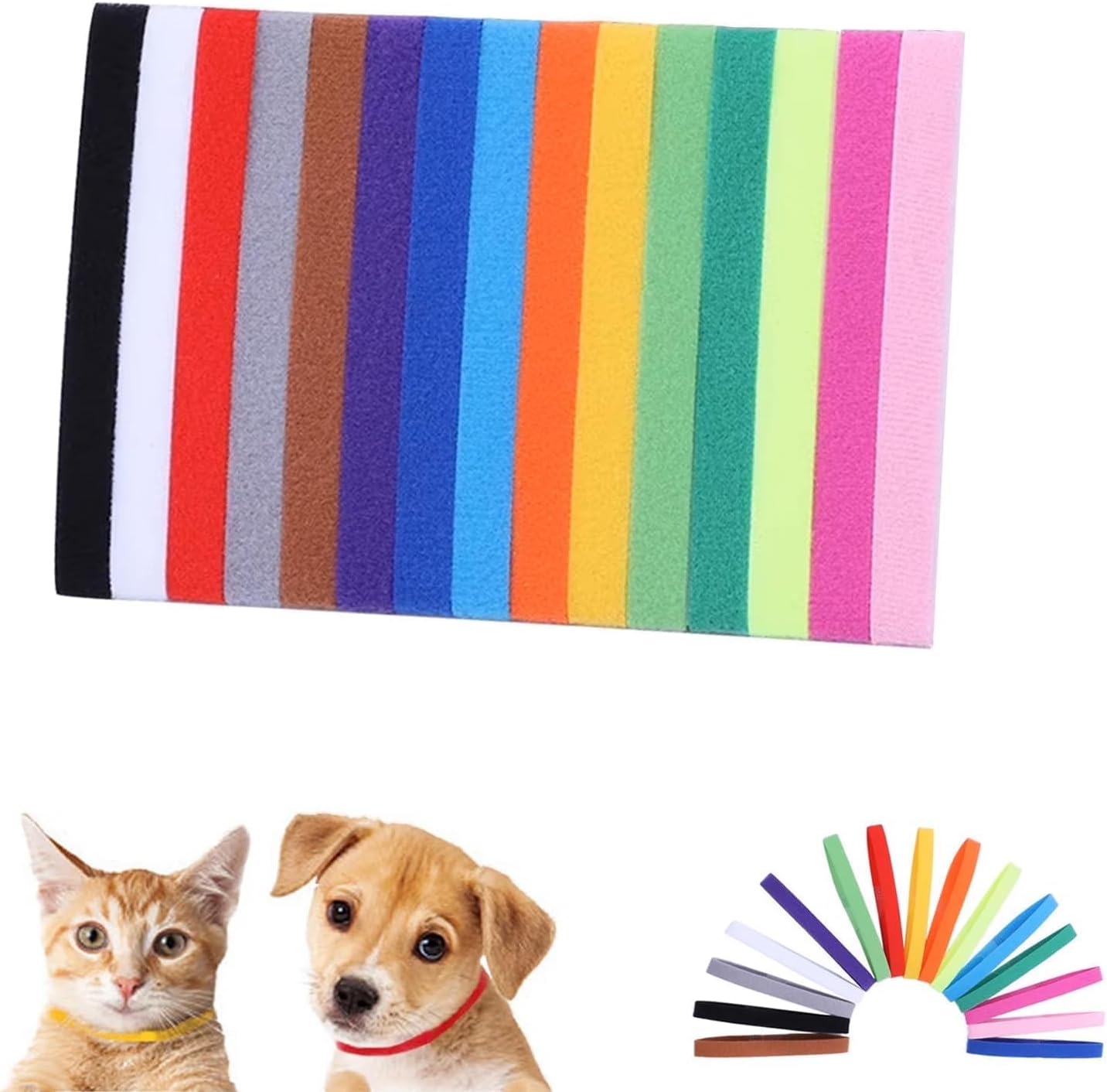 15 Pcs Puppy Collars, Assorted Colors Puppy ID Collar, Whelping Collar ...